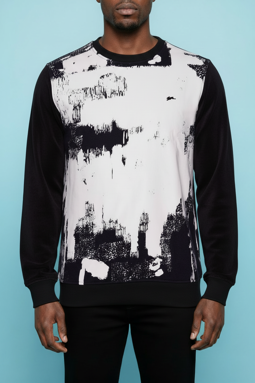 Barker | Graphic Print Fleece Crewneck – A.Tiziano